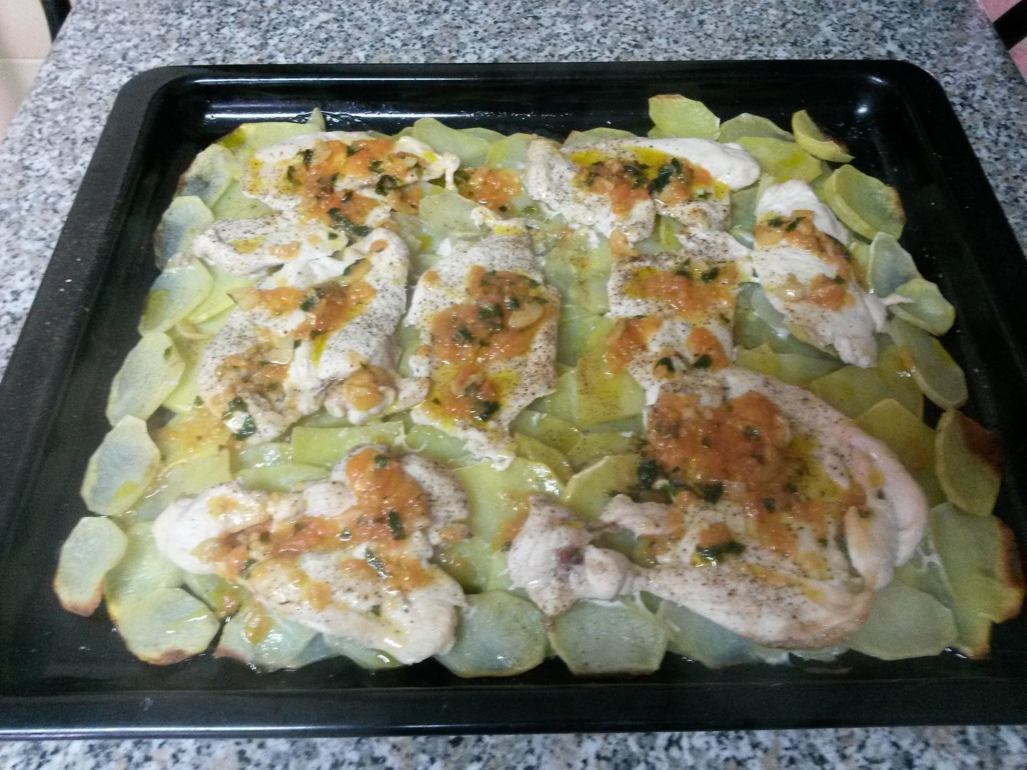 Receta pollo al horno en salsa de aceite de oliva virgen extra | Mi ...